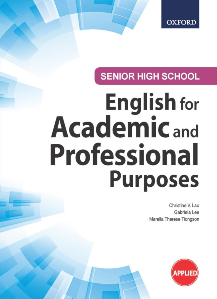 SHS English for Academic and Professional Purposes – MegaTEXTS Phils