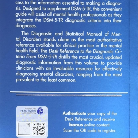 Desk Reference To The Diagnostic Criteria From DSM-5-TR – MegaTEXTS Phils